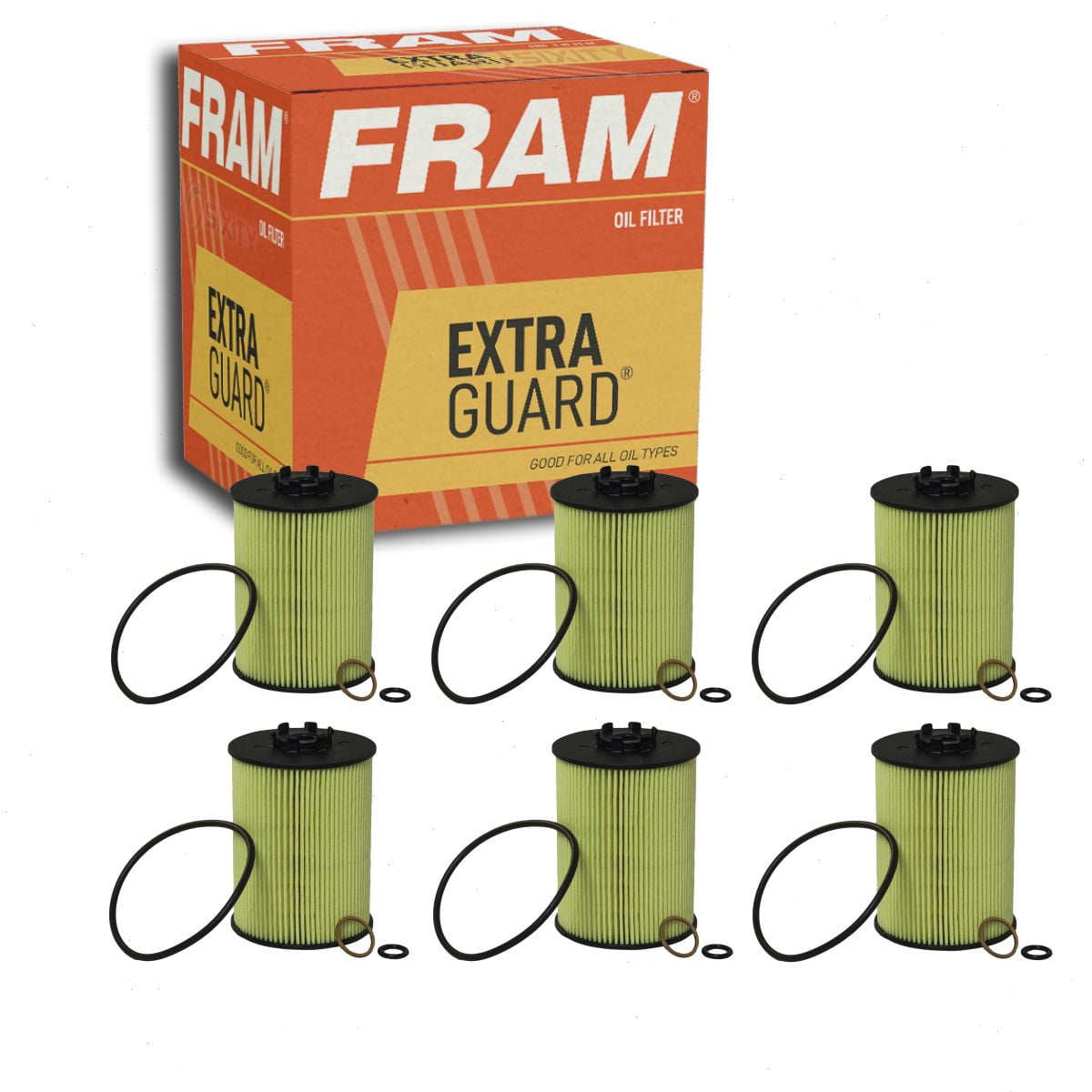 6 pc FRAM CH10530 Extra Guard Engine Oil Filters for 079 198 405E 15412 ...