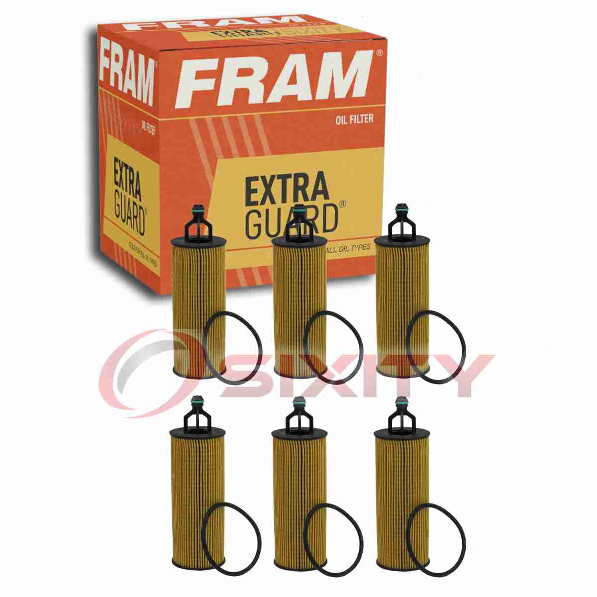 6 pc FRAM CH11665 Extra Guard Engine Oil Filters for 57128 E154HD48 ...