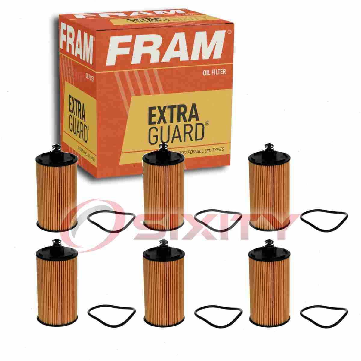 FRAM 6 pc CH12246 Extra Guard Engine Oil Filters, Fits 2013-2015 ...