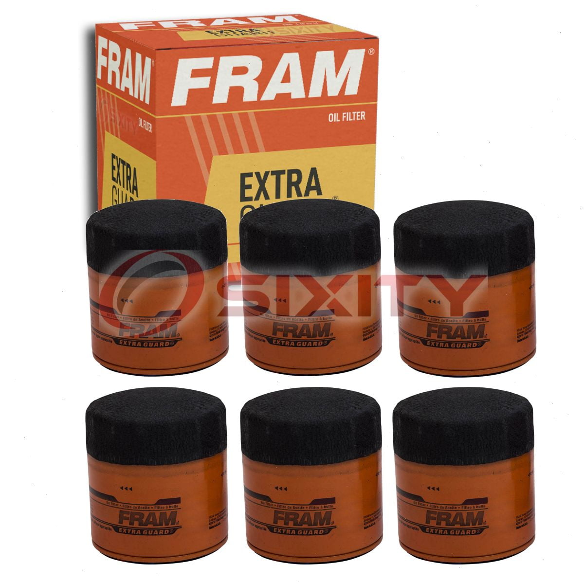 6 pc FRAM PH30 Extra Guard Engine Oil Filters for 10-82200 21-8065 672 EAO20 LF146 PL-AC12B Oil ...