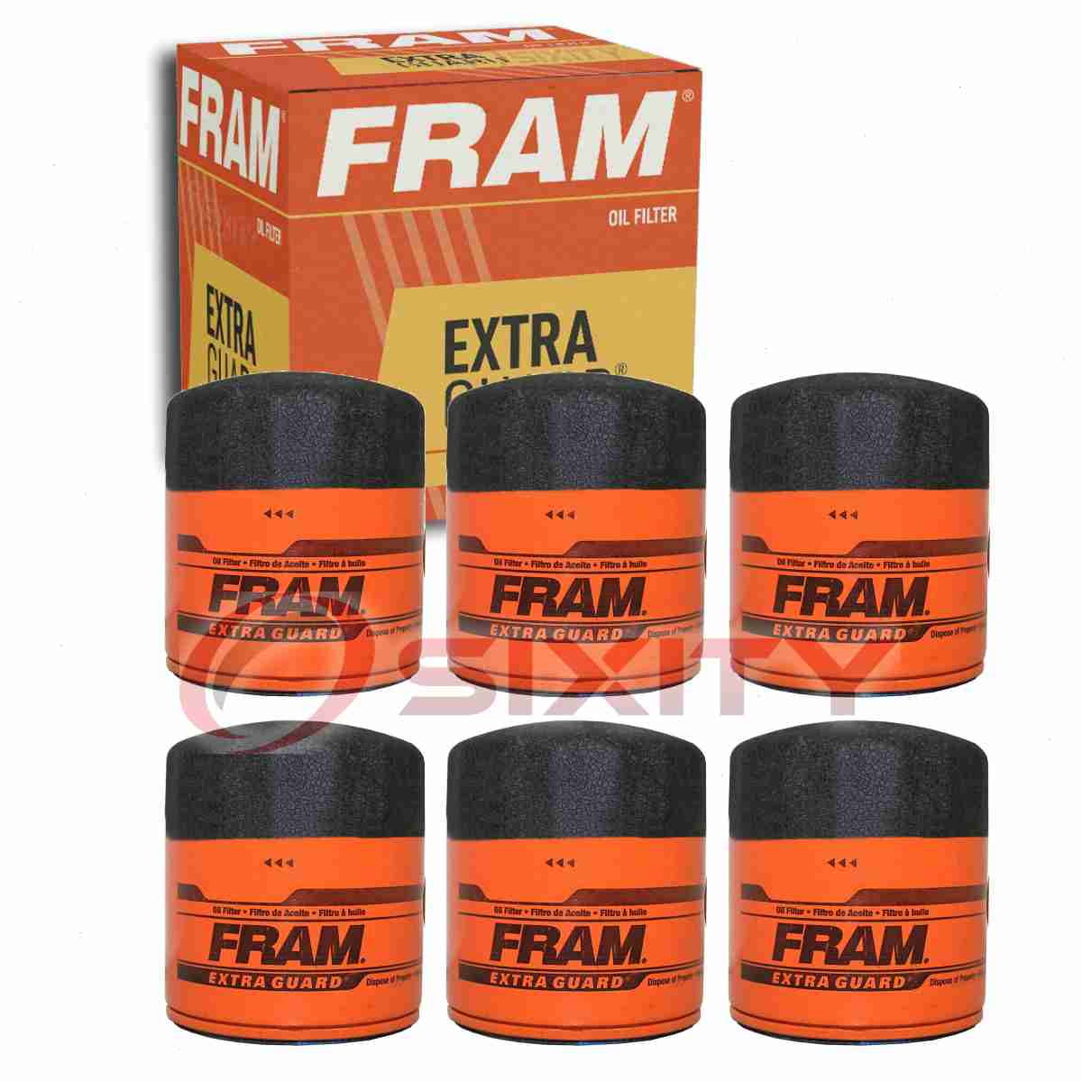 6 pc FRAM PH3506 Extra Guard Engine Oil Filters for ABP/N10G-LF3000 ...