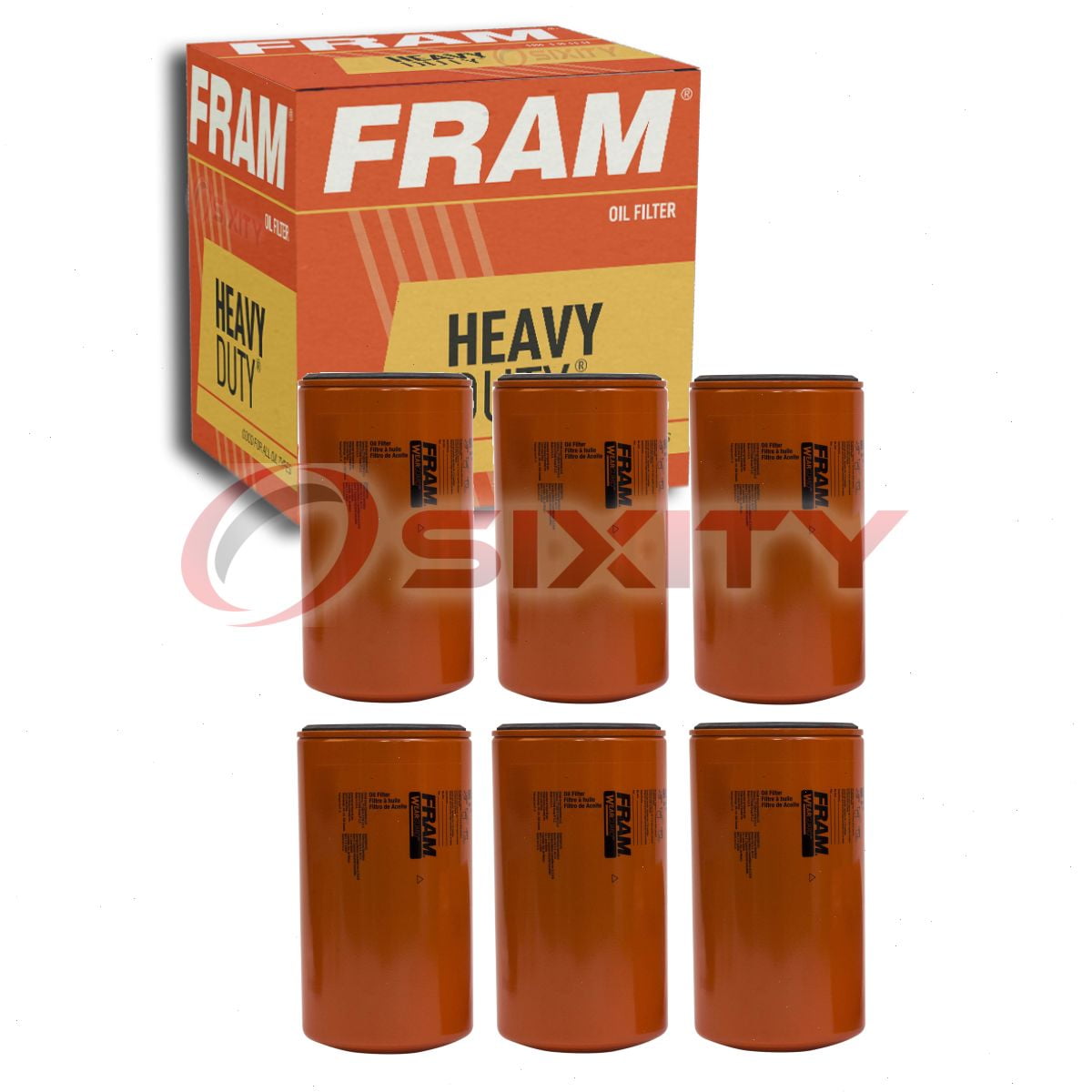 6 pc FRAM PH3786 Heavy Duty Engine Oil Filters for 324617A1 3406810 ...