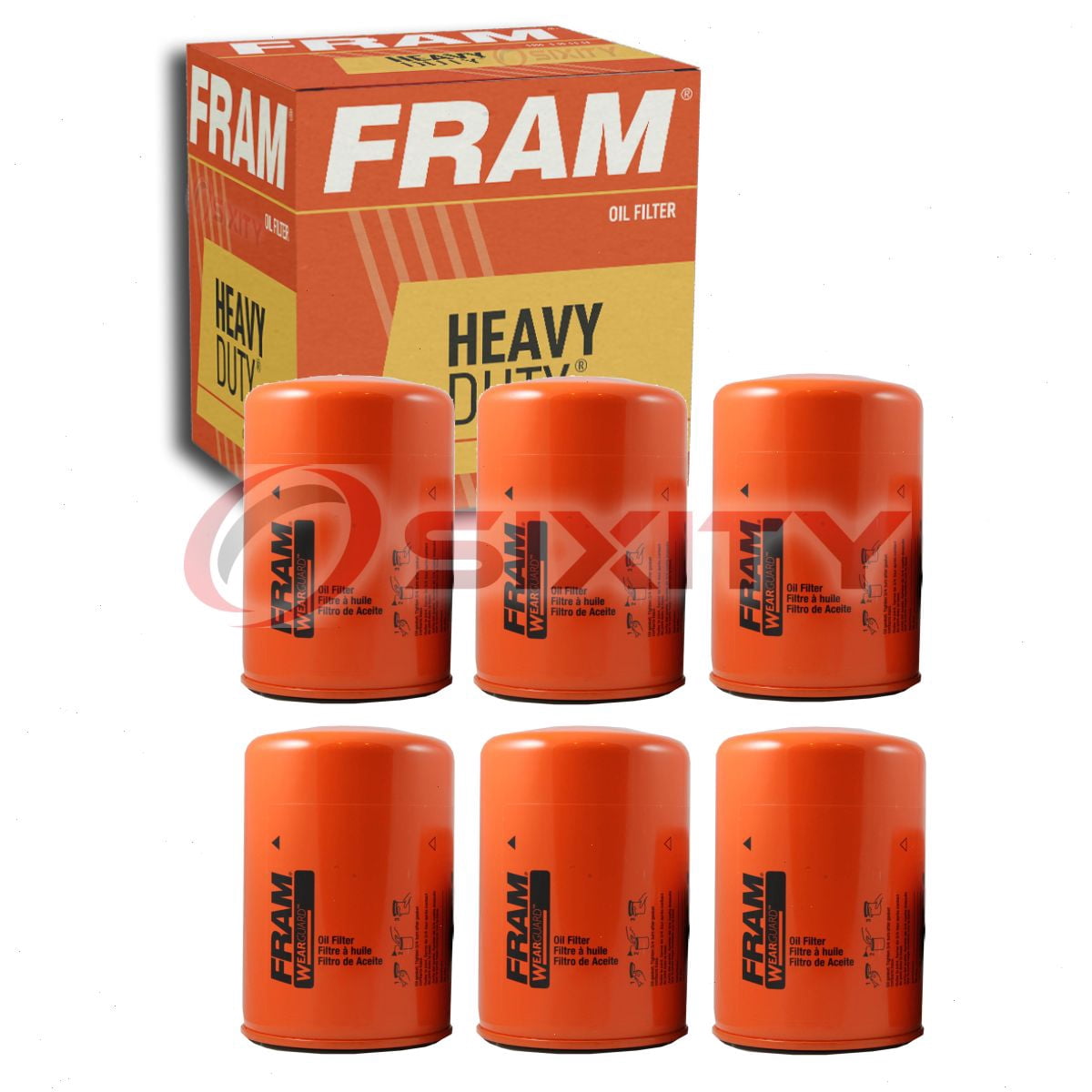 6 pc FRAM PH3900 Heavy Duty Engine Oil Filters for 2P-4004 B76 H341974 ...
