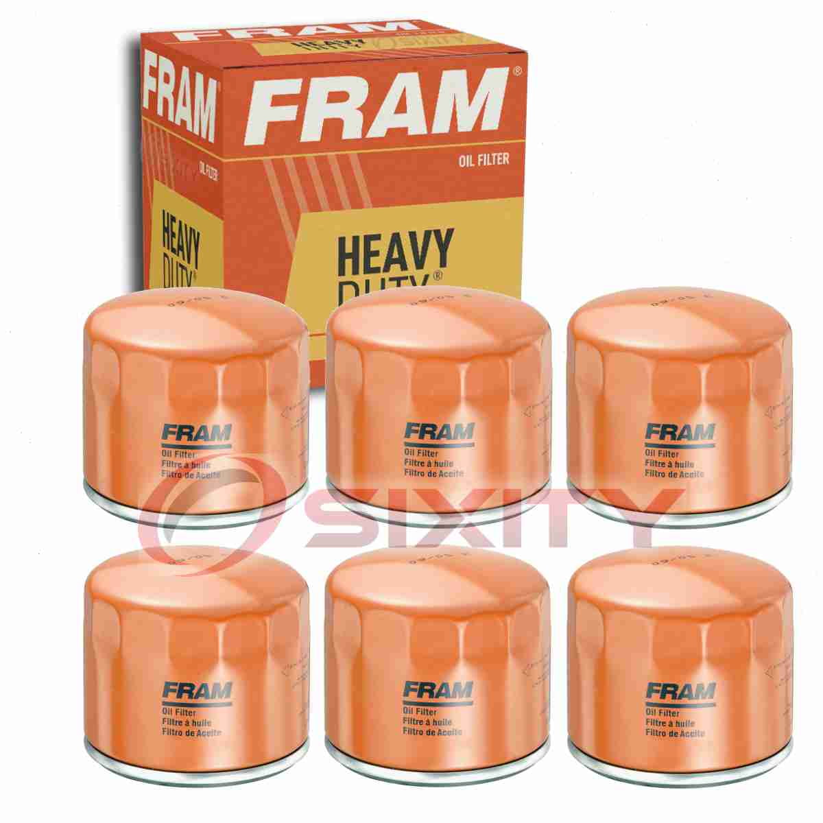 6 pc FRAM PH8172 Heavy Duty Engine Oil Filters for 27202MP 33646 3646 ...