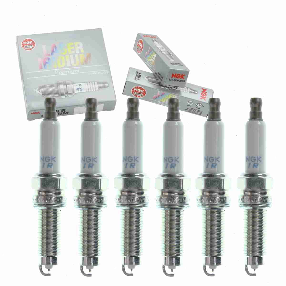 NGK Laser Iridium Spark Plugs, 6 Pack, ILZKR7A, Replace Bosch 7431, VW ...
