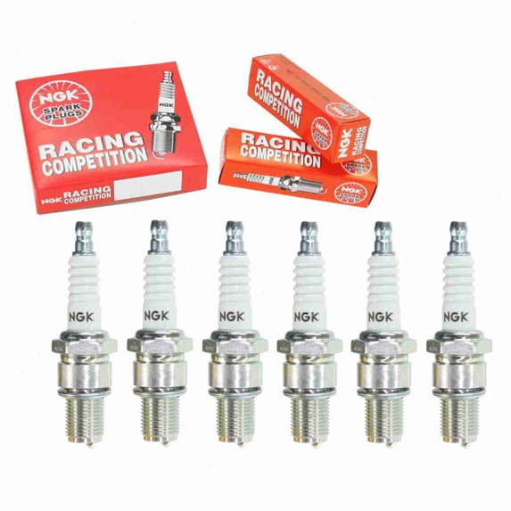 6 pc NGK 4074 Racing Spark Plugs for AR2593 AR2594 AR51 Ignition Wire ...