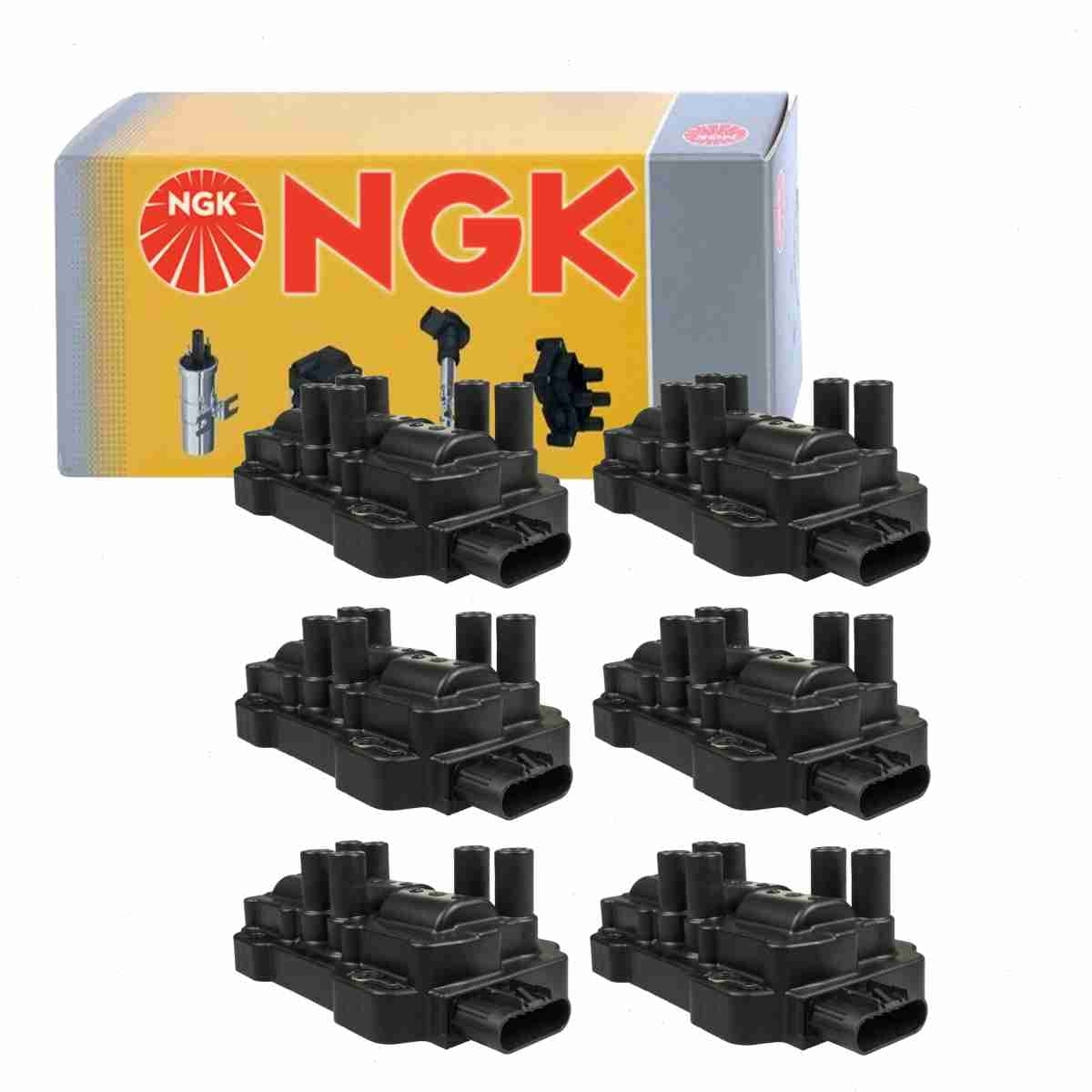 6 pc NGK 48714 Ignition Coils for 12568185 12579177 12587153 12595088 ...