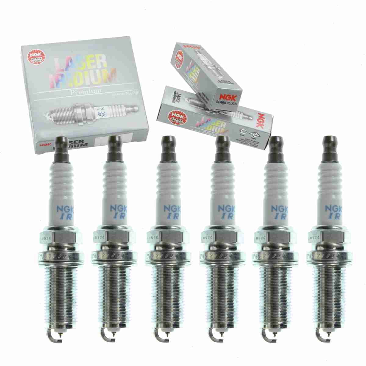 6 pc NGK 5245 Laser Iridium Spark Plugs for 1822A022 Ignition Wire ...