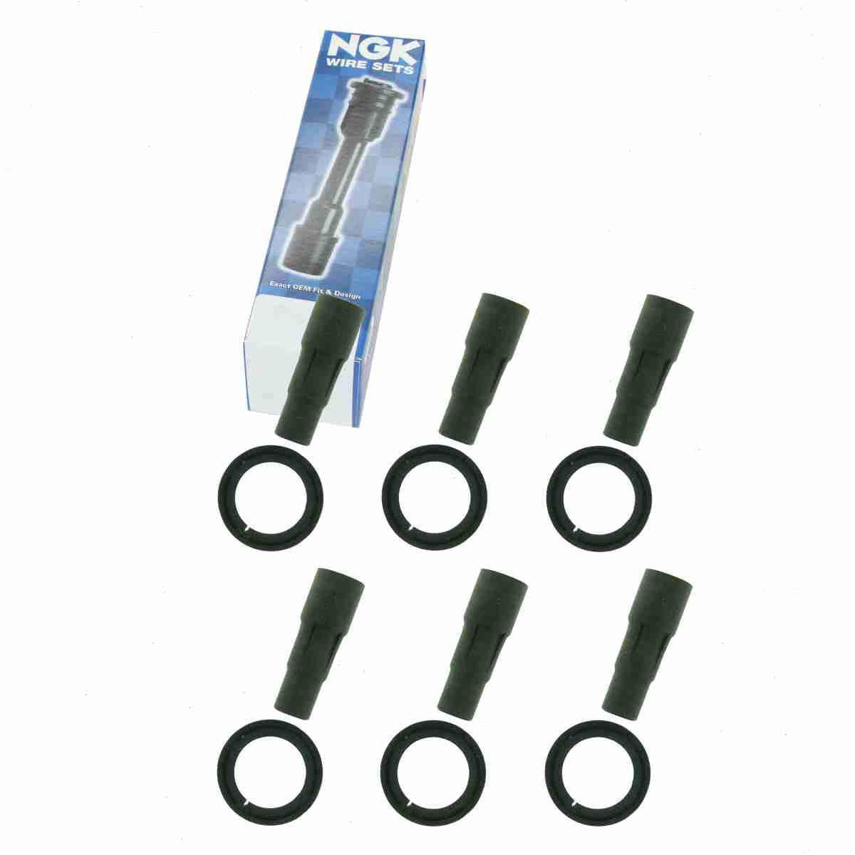 6 pc NGK 59015 Ignition Coil Boots for 702547 SPB229 SPP166E Direct ...