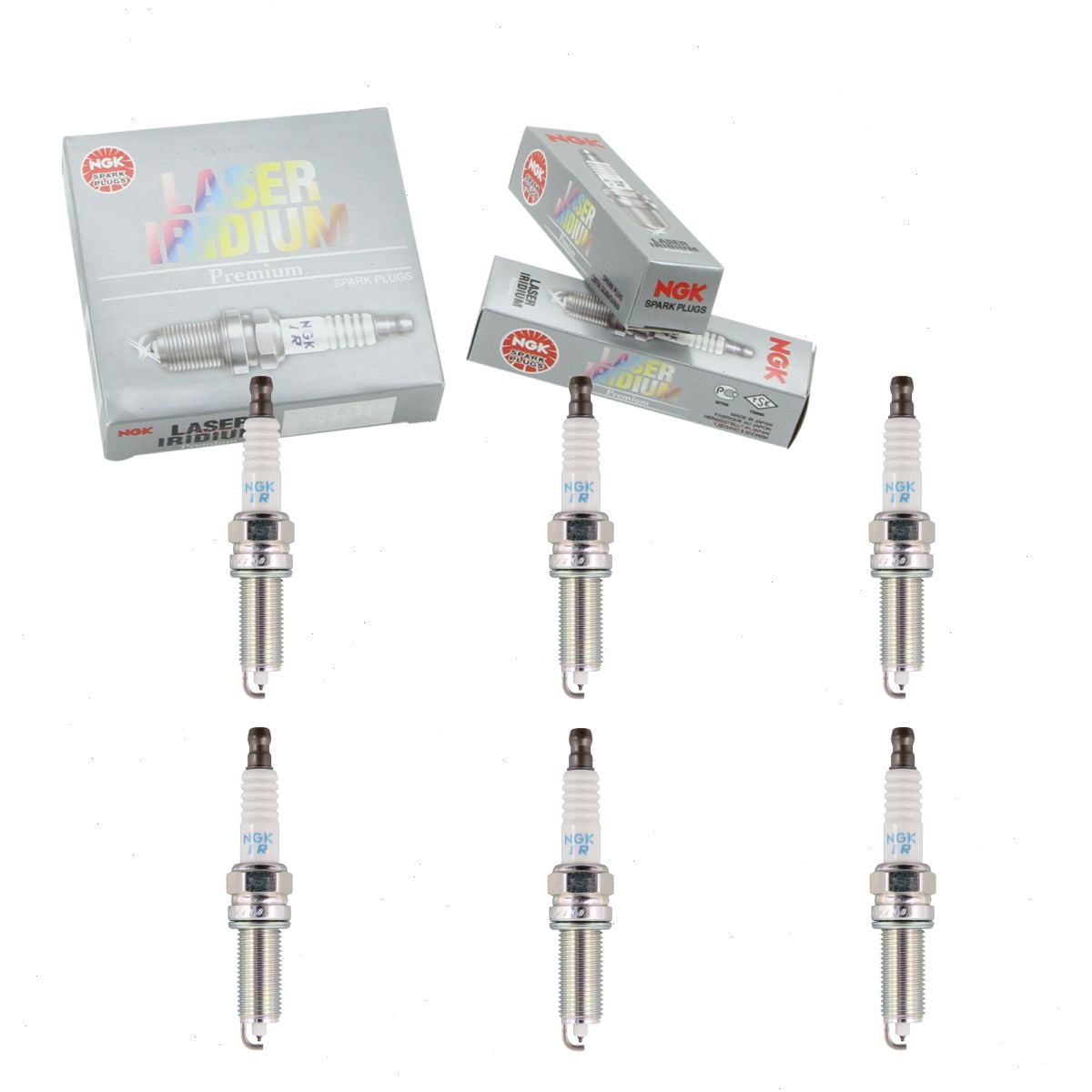 6 pc NGK 96412 Laser Iridium Spark Plugs for Ignition Wire Secondary ...