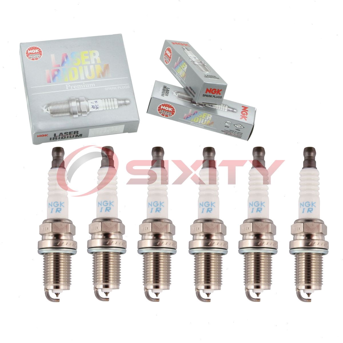6 pc NGK 96416 Laser Iridium Spark Plugs for Ignition Wire Secondary ...