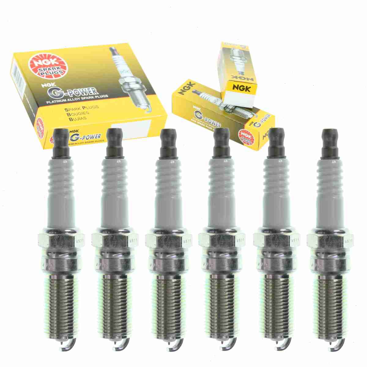 6 pc NGK G-Power Spark Plugs compatible with GMC Envoy 4.2L L6 2002 ...