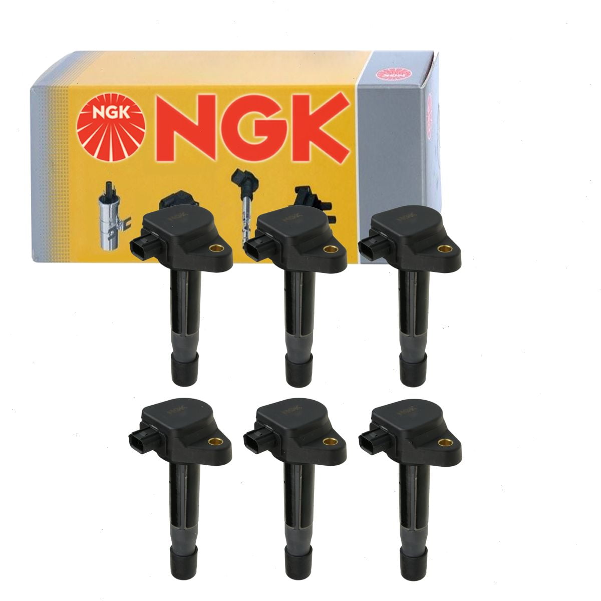 NGK 6-Pack Ignition Coils for Honda Pilot 3.5L V6 2009-2015 - Walmart.com