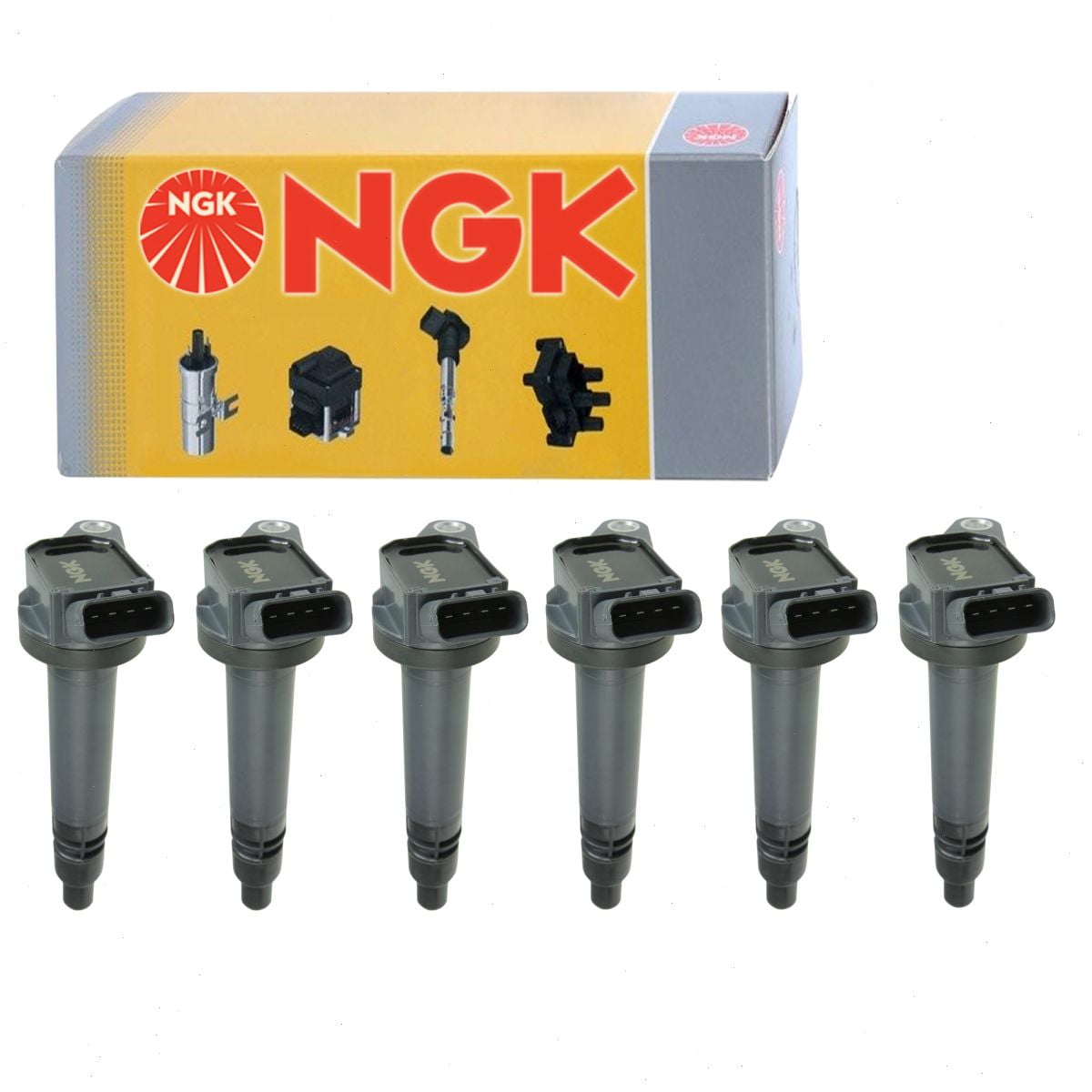 6 pc NGK Ignition Coils compatible with Toyota 4Runner 4.0L V6 2010 ...