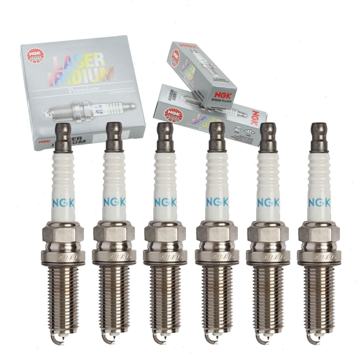 6 pc NGK Laser Iridium Spark Plugs compatible with Maserati Ghibli 3.0L ...