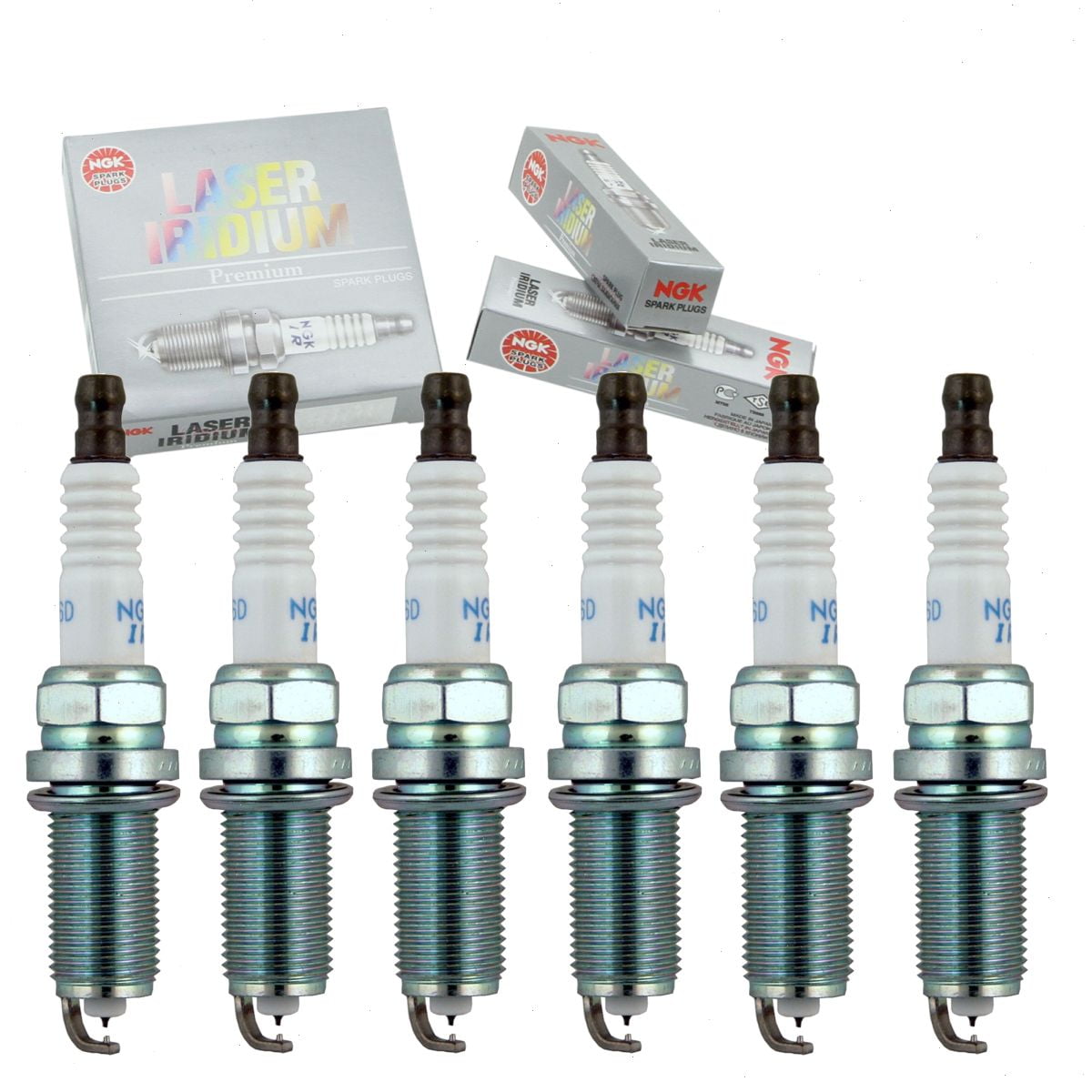 6 pc NGK Laser Iridium Spark Plugs compatible with Toyota Highlander 3 ...