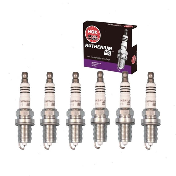 6 pc NGK Ruthenium HX Spark Plugs compatible with Audi A4 2.8L V6 1997 ...
