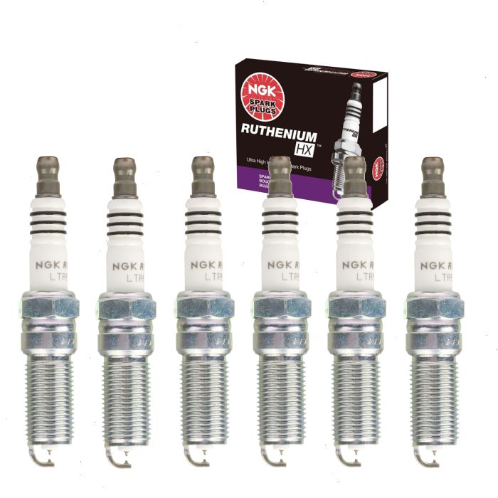 6 pc NGK Ruthenium HX Spark Plugs compatible with Chevrolet Trailblazer ...