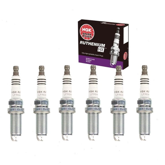 6 pc NGK Ruthenium HX Spark Plugs compatible with Lexus GS350 3.5L V6 ...