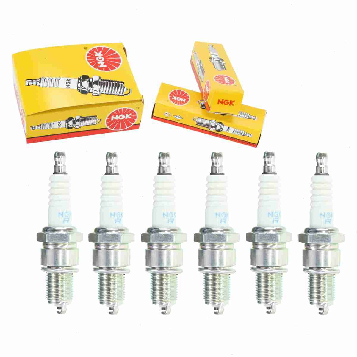 6 pc NGK Standard Spark Plugs compatible with BMW 635CSi 3.5L L6 1985 ...