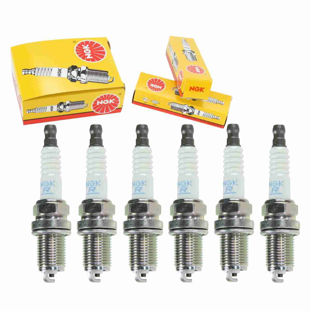 NGK Standard Spark Plugs 6 pc Pack, Compatible with Lexus RX300 3.0L V6 ...