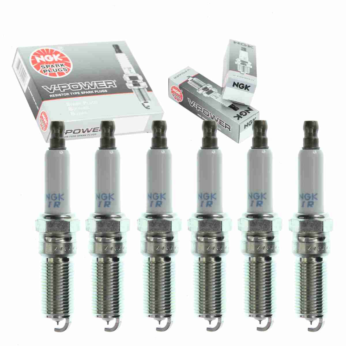 NGK V-Power Spark Plugs 6 pc, Compatible with 2001-2010 Chrysler Sebring 2.7L V6, Performance ...
