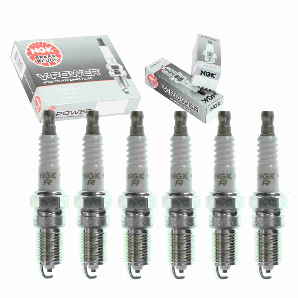6 pc NGK V-Power Spark Plugs compatible with Ford Explorer Sport Trac 4.0L V6 2001-2005 ...