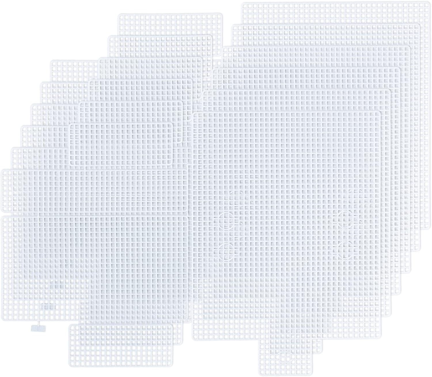 6 pc Plastic Mesh Canvas Sheets for Embroidery Acrylic Yarn Crafting ...