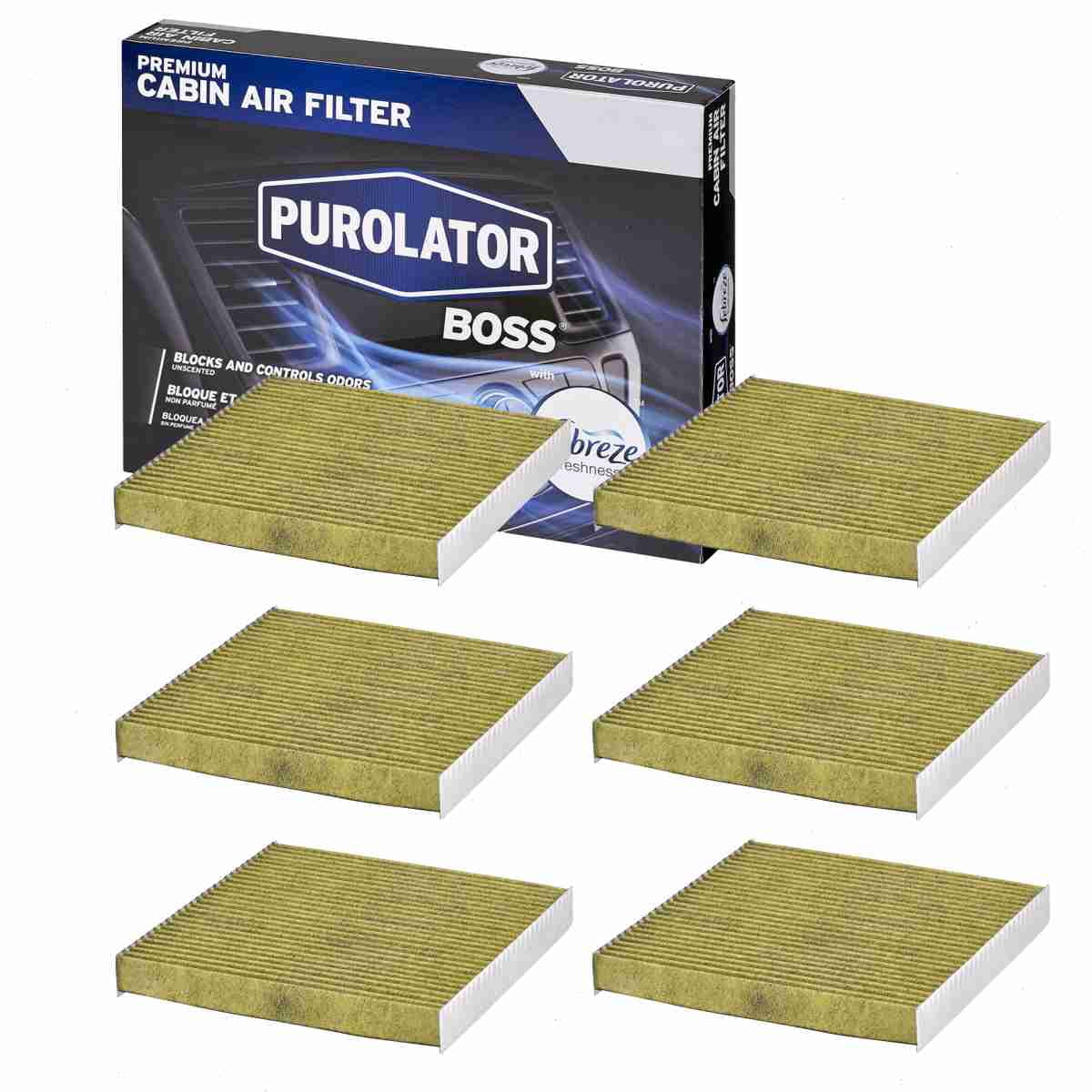 6 pc Purolator BOSS PBC35519 Cabin Air Filters for HVAC Heating ...