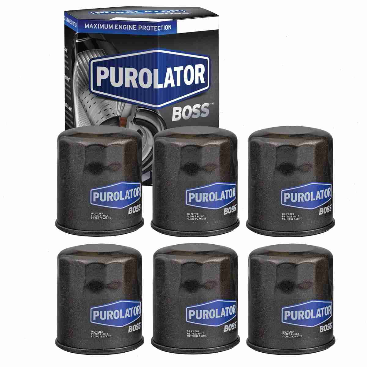 Purolator BOSS Quality Auto Brand Engine Oil Filters, 6 pc PBL14615 for ...
