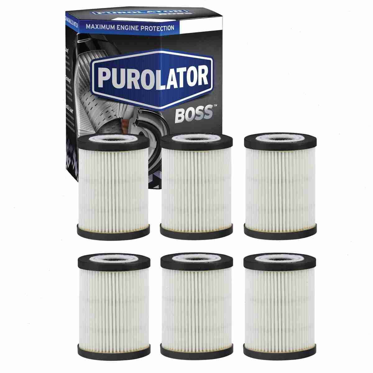 6 pc Purolator BOSS PBL25609 Engine Oil Filters for Oil Change ...