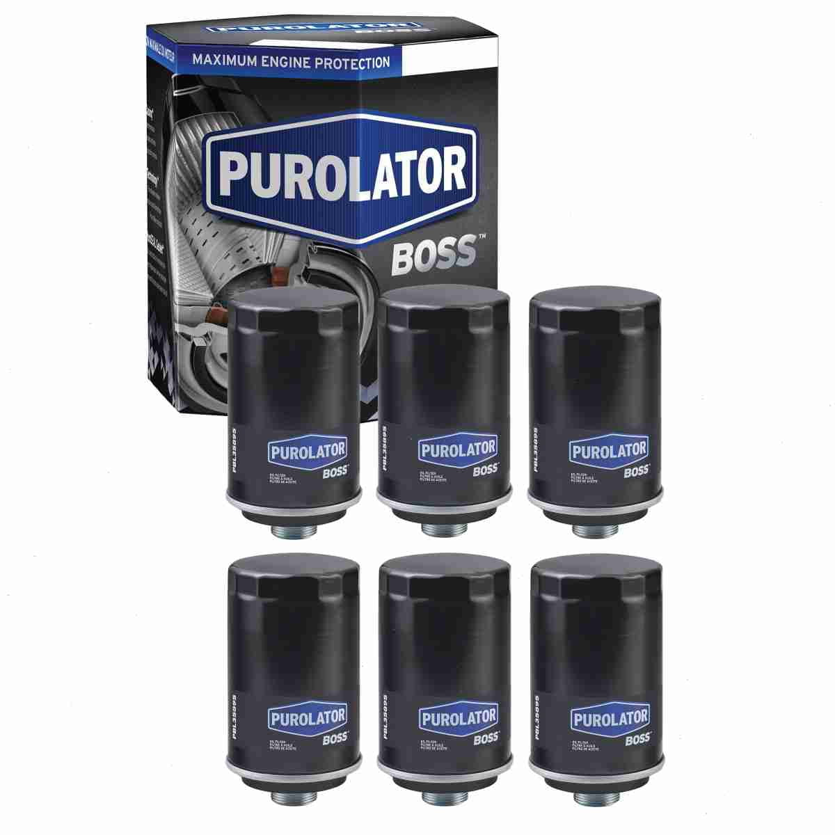 6 pc Purolator BOSS PBL35895 Engine Oil Filters for Oil Change ...