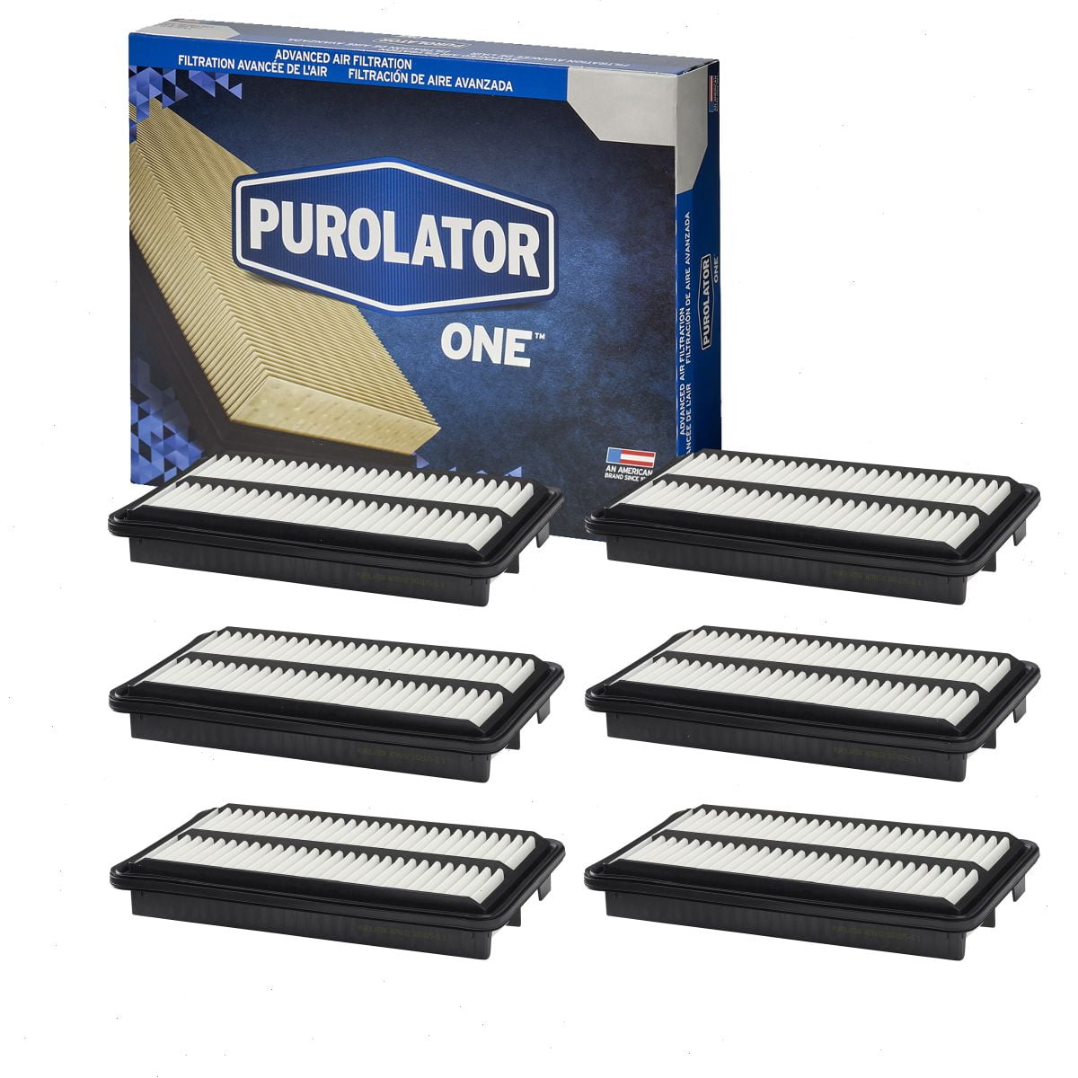 6 pc Purolator ONE A29152 Air Filters for PTA10339 Intake Inlet ...