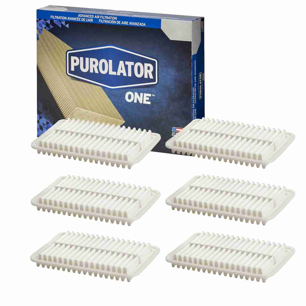 6 pc Purolator ONE A35432 Air Filters for 66673 Intake Inlet Manifold ...