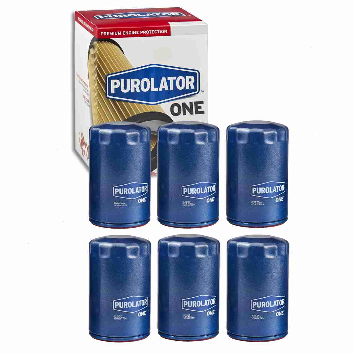 6 pc Purolator ONE PL20195 Engine Oil Filters for Oil Change Lubricant ...