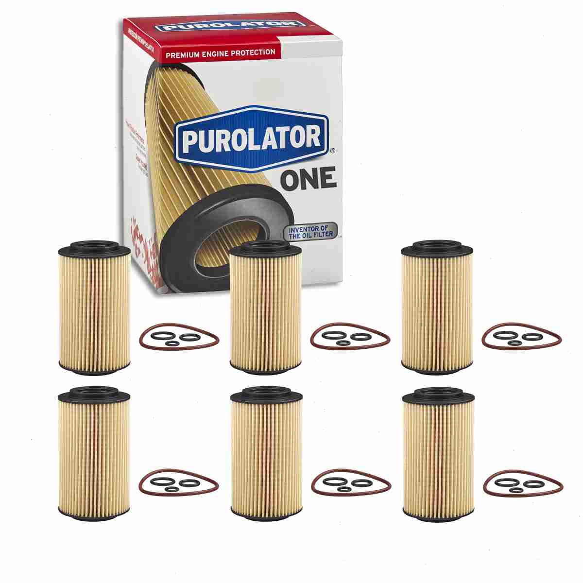 6 pc Purolator ONE PL25276 Engine Oil Filters for Oil Change Lubricant ...