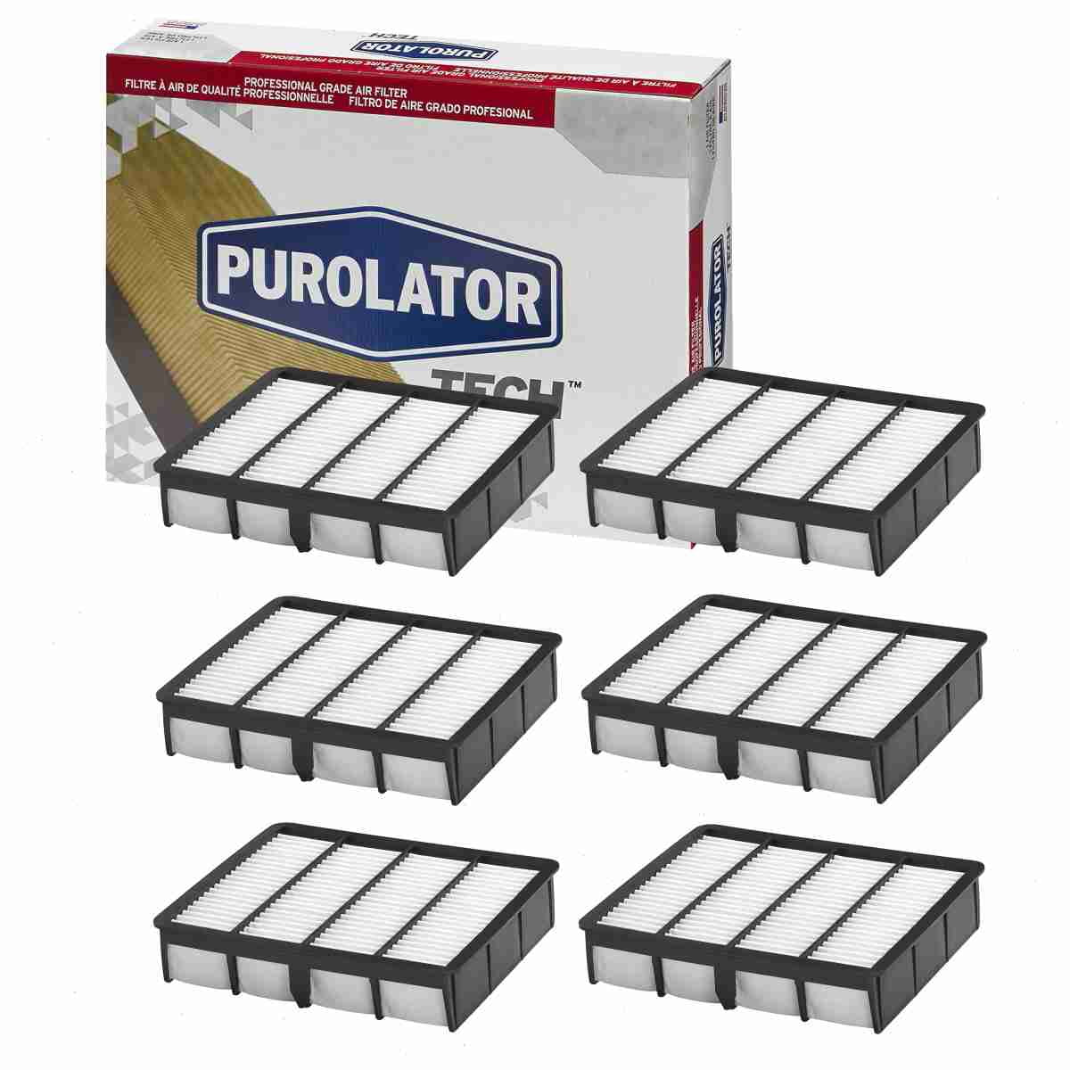 6 pc Purolator TECH TA34886 Air Filters for 042-1535 143-2077 17801 ...