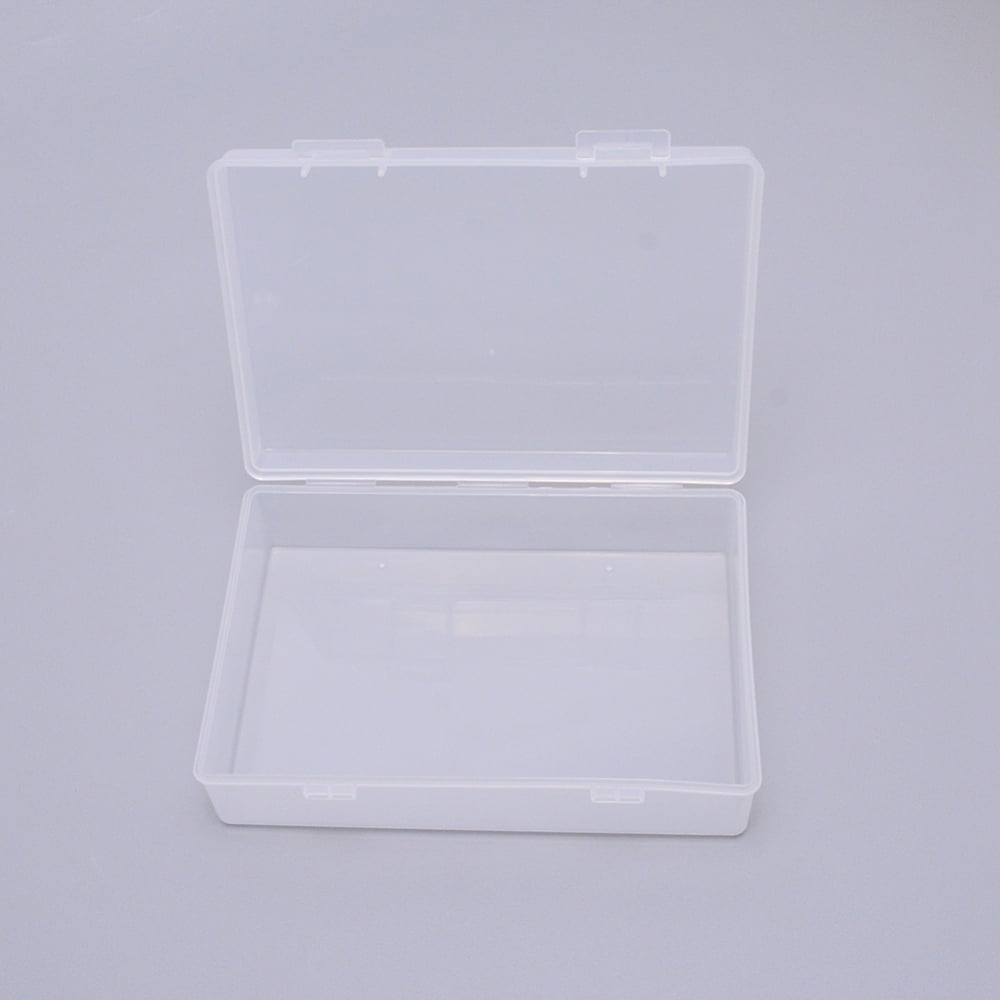 6 pc Transparent Plastic Bead Containers with Hinged Lids for Beads and ...