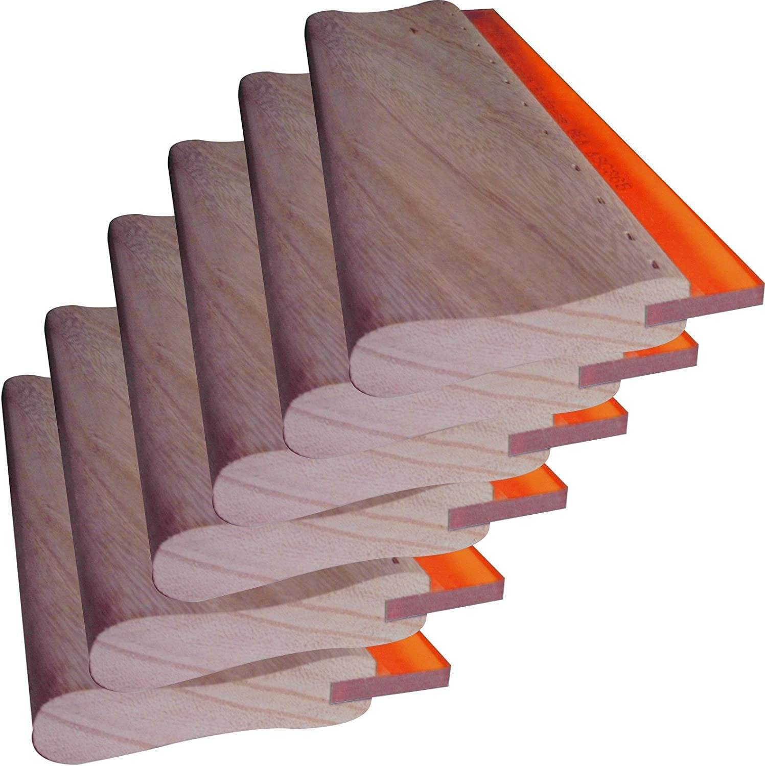 6 pcs 13" (33cm) Silk Stencil Screen Printing Squeegee Wood Screen Ink ...