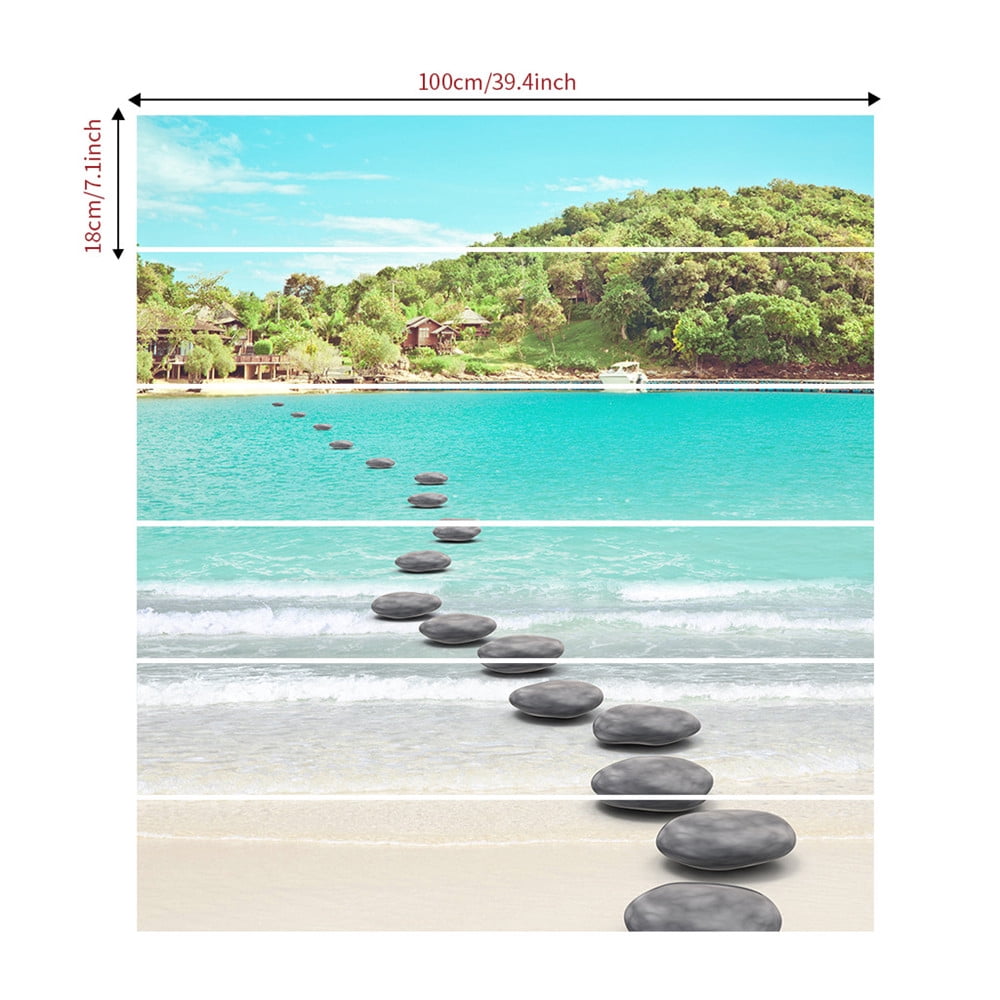 6 pcs / 13 pcs Black and White Art Stair Cover Stickers Self-adhesive ...