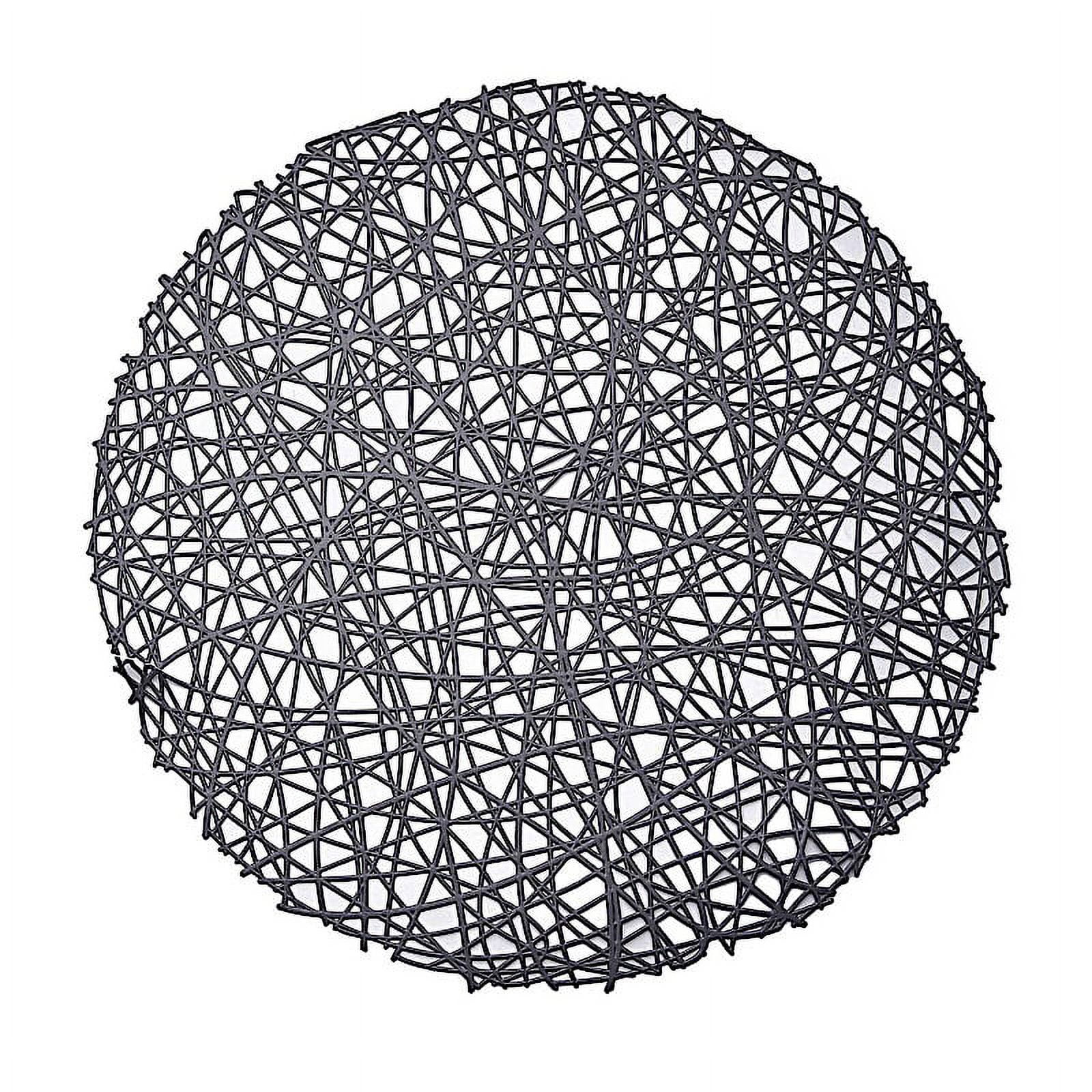 6 pcs 15" wide Round Vinyl String Placemats Wedding Table Party ...