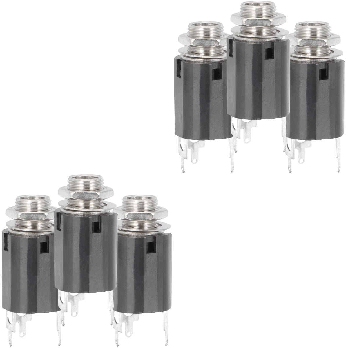 6 pcs Audio Jack 6.35mm Jack Mount Socket With Washer Female Connector ...