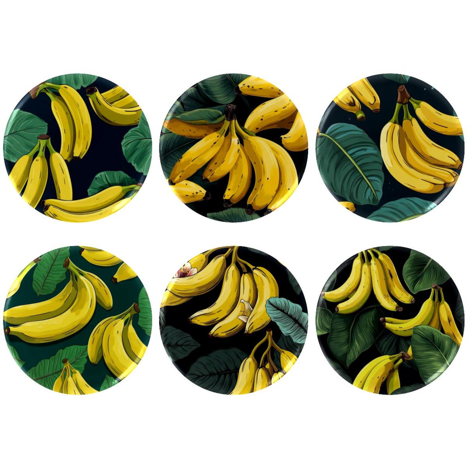 6 pcs Banana Custom Pins, Custom Buttons, Design Your Own Personalized Pinback Button Badges ...