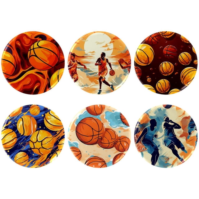 6 pcs Basketball Custom Pins, Custom Buttons, Design Your Own ...