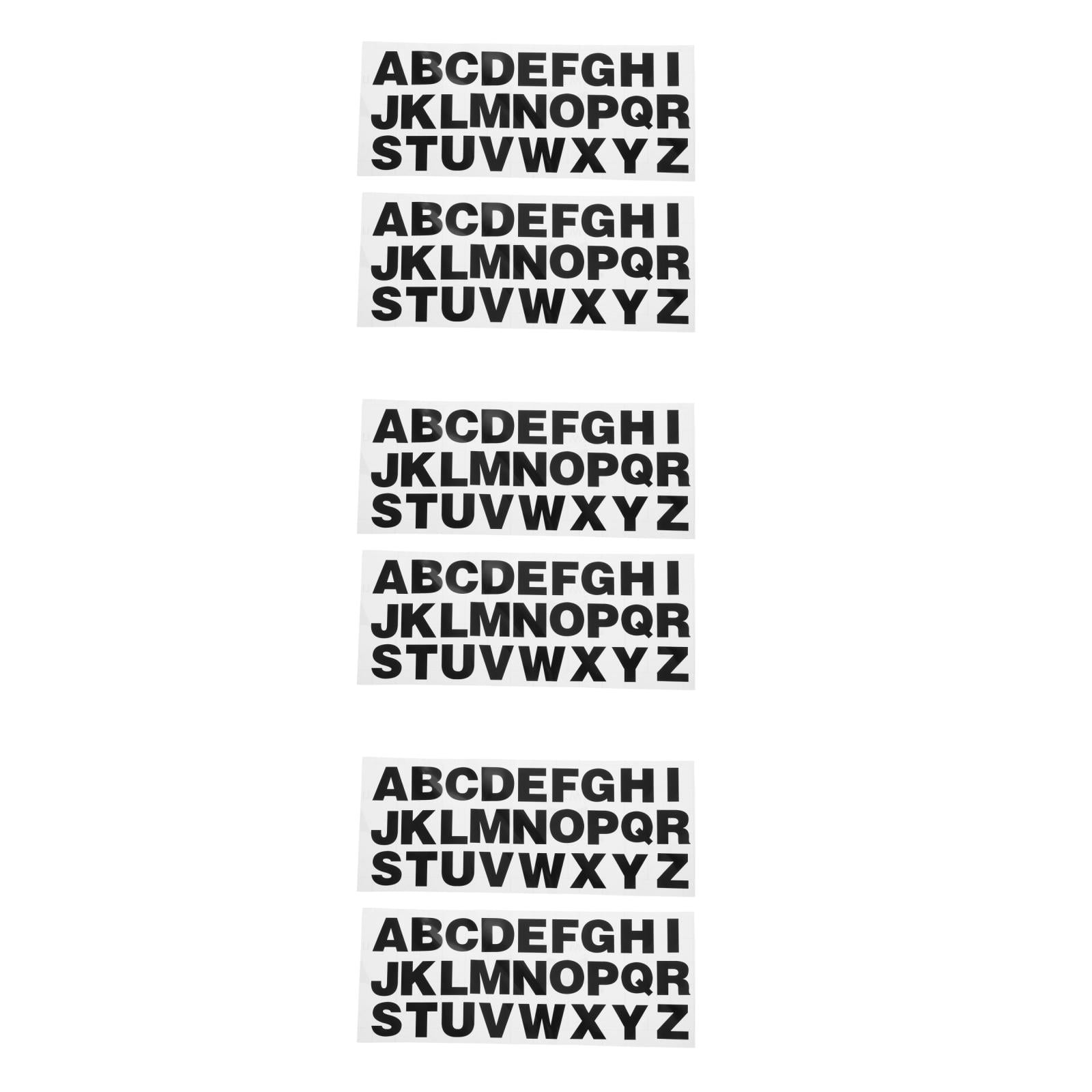 6 pcs Black Reflective Alphabet Stickers Cars Motorcycles Letters ...