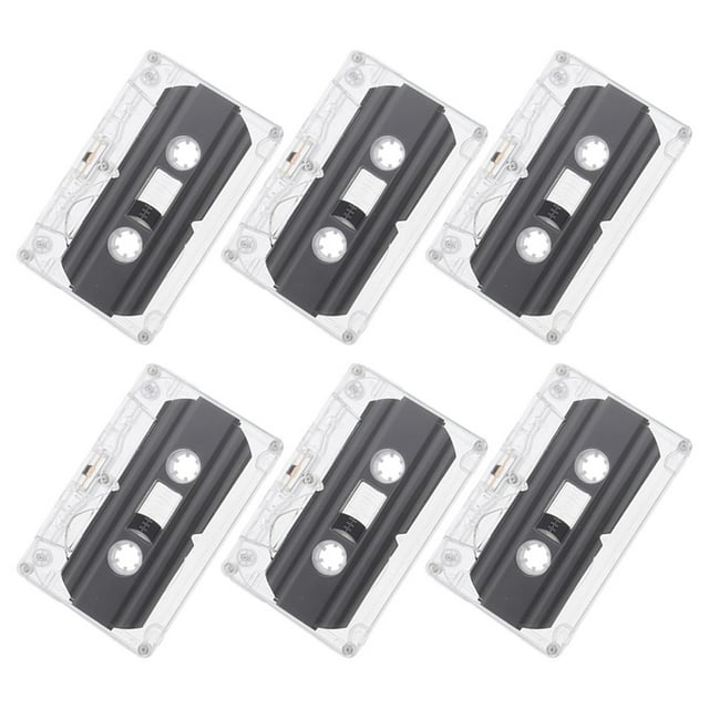 6 Pcs Blank Audio Tapes Diy Empty Cassette Tape 30 Minute Recordable