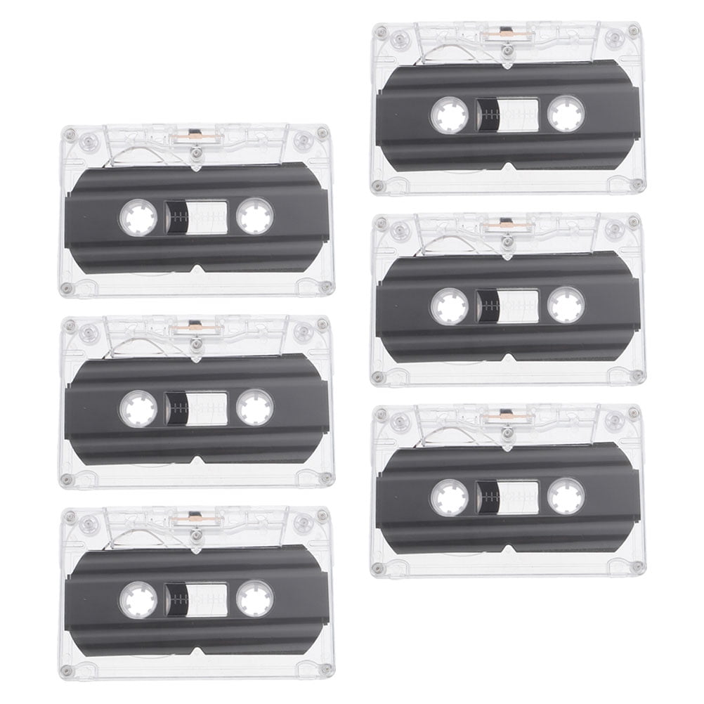 6 pcs Blank Audio Tapes DIY Empty Cassette Tape 30-minute Recordable ...