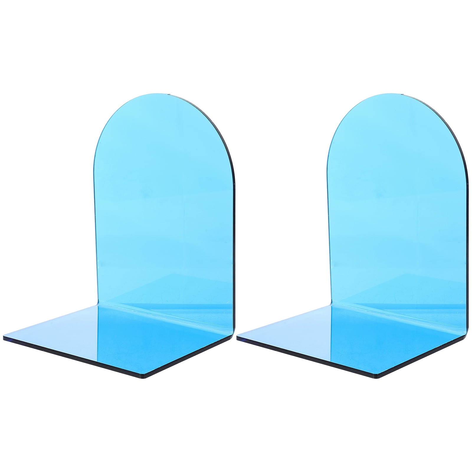 6 pcs Bookends Clear Acrylic Bookends L Type Nonskid Book Supports Rack ...