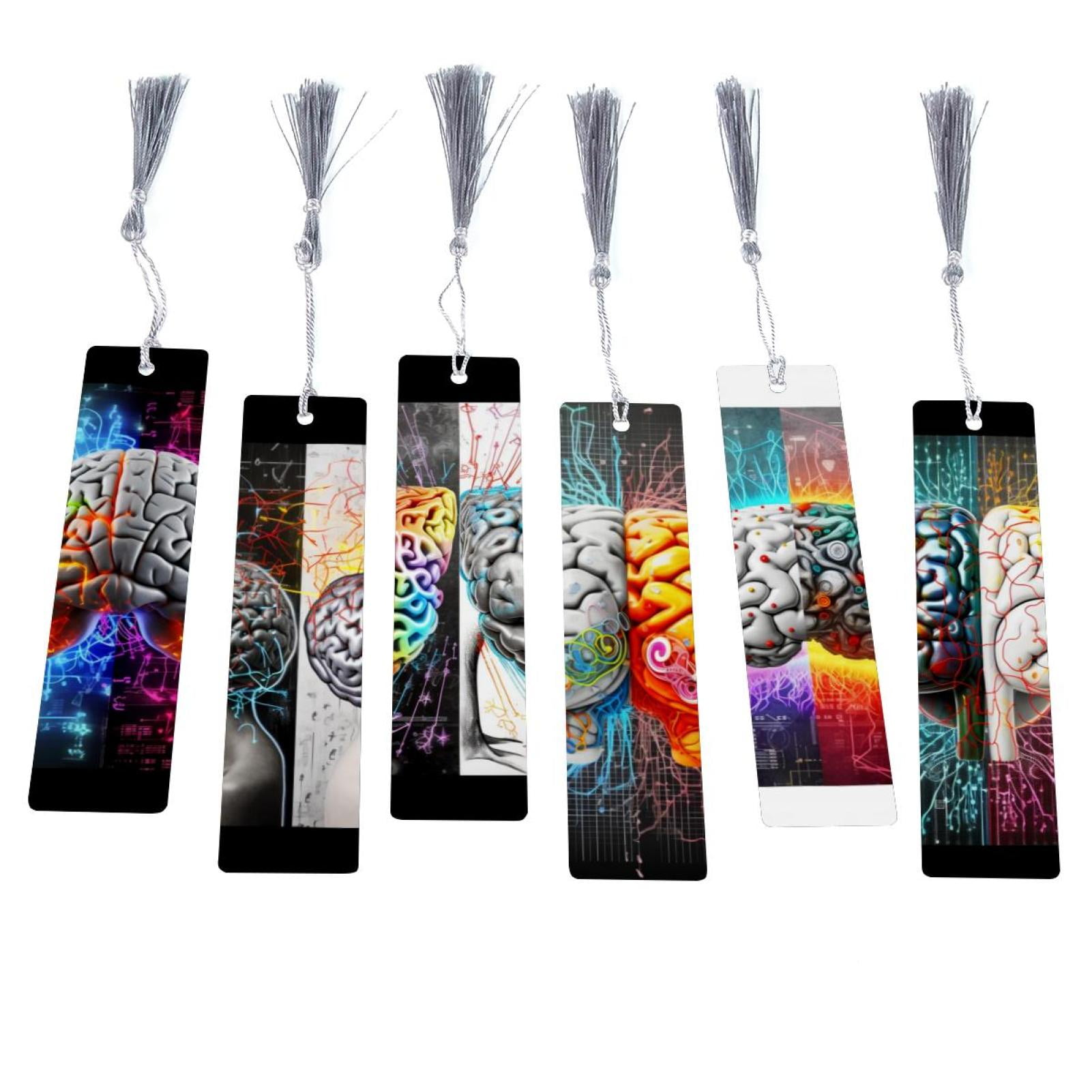 6 pcs Bookmarks for Book Lovers, Mathematical Engineering Brain Book ...