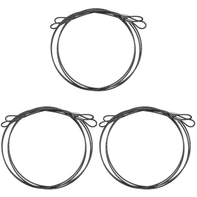 6 pcs Braided Security Cables Safety Cables Lock Steel Coated Safety ...